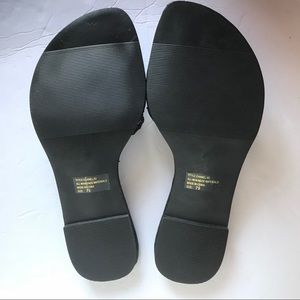 Janice | Shoes | Janice Black Open Toe Slip On Slides Sandals New ...